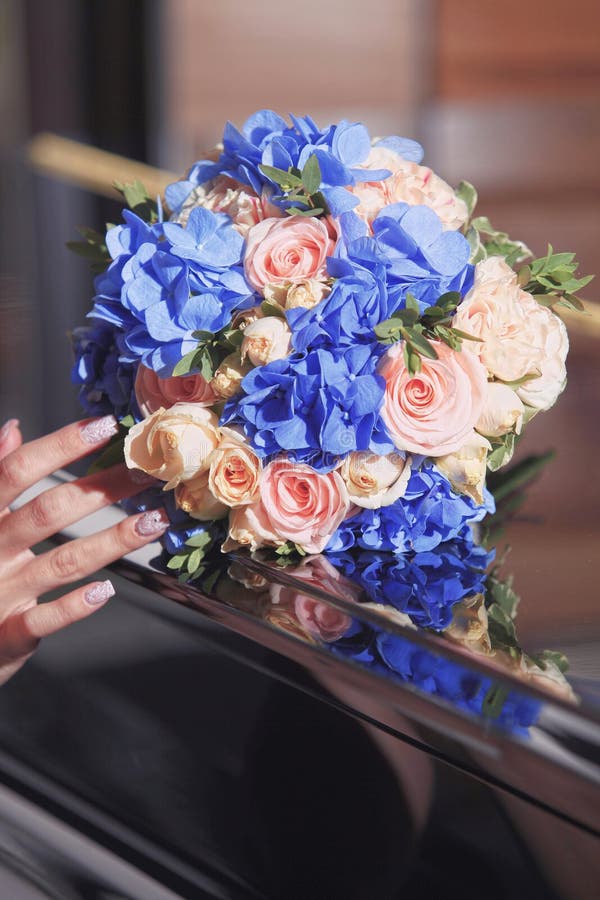 Bouquet for the Bride a Beautiful Design of Different Flowers Stock ...