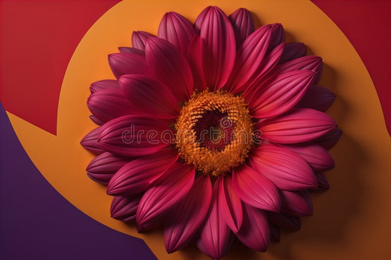 Bouquet of Colorful Flower on a Solid Color Background, Close Up. Ai ...