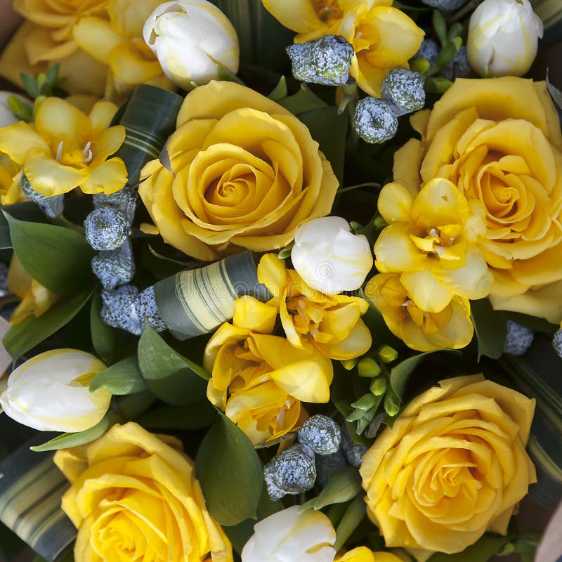 Bouquet De Mariage Des Fleurs Jaunes Photo stock - Image du vacances ...