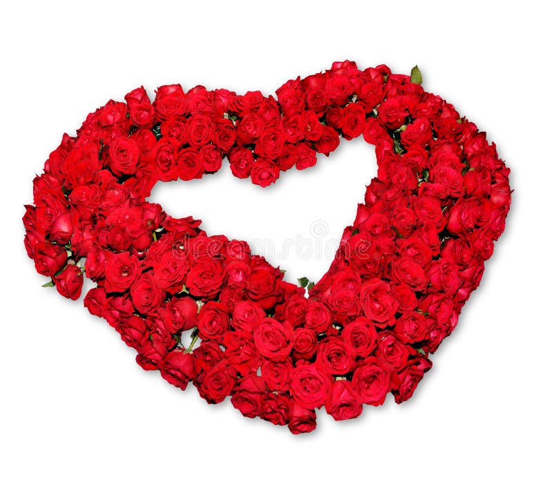 Bouquet En Forme De Coeur Des Roses Rouges Photo stock - Image du roses ...