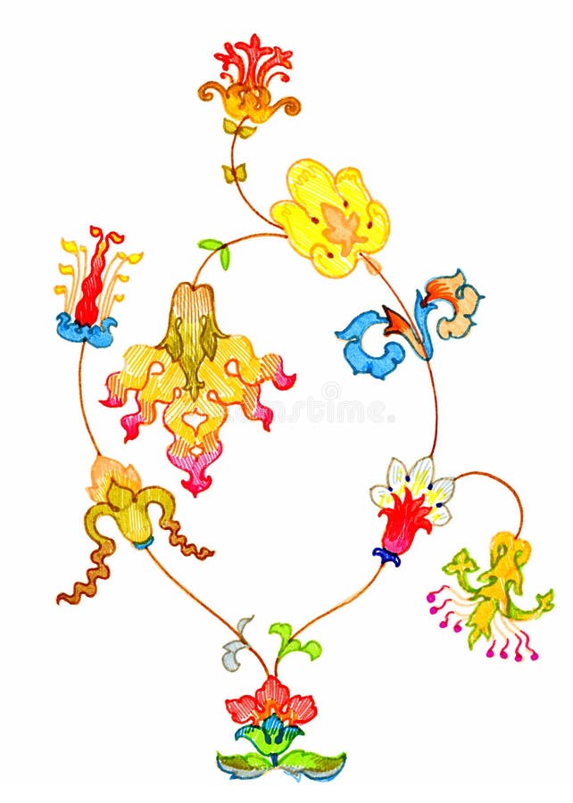 Flower frame stock illustration. Illustration of drawn - 19531395