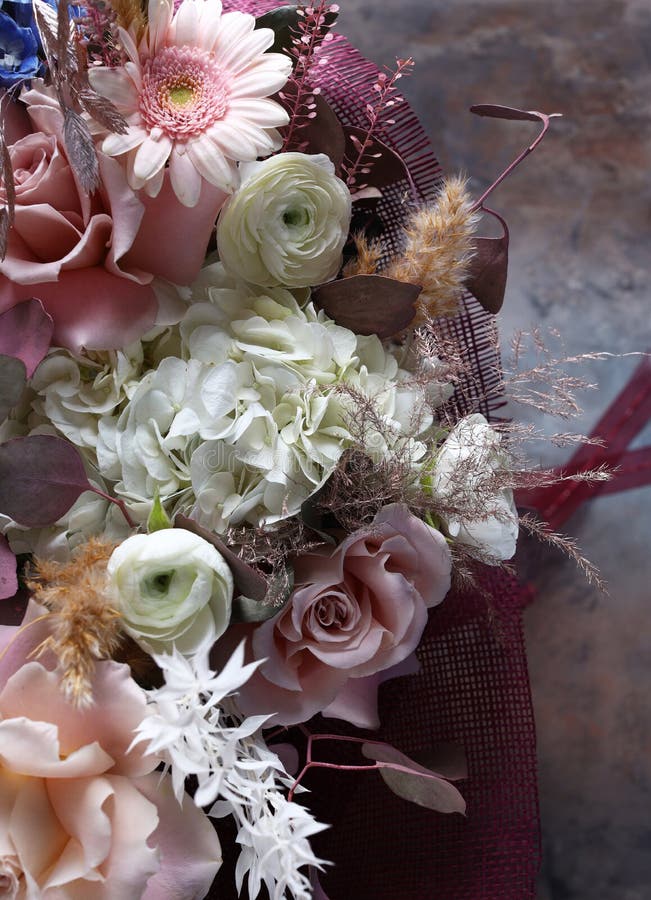 Bouquet of festive flowers stock image. Image of plant - 202045003