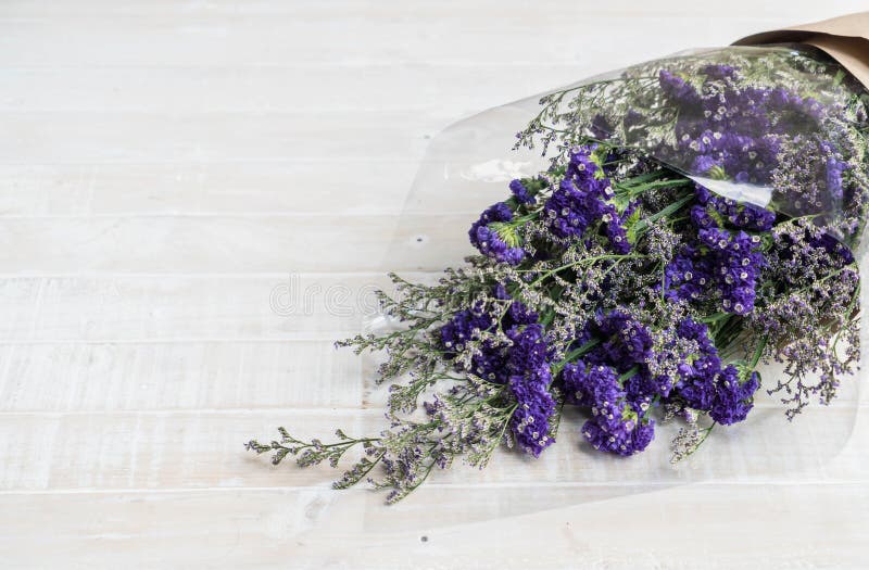 Bouquet flower of statis stock image. Image of baby, caspia - 96195341