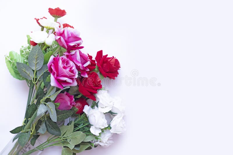 Bouquet of Flowers - Flower Bouquet of Beautiful Multi-colored Roses on ...