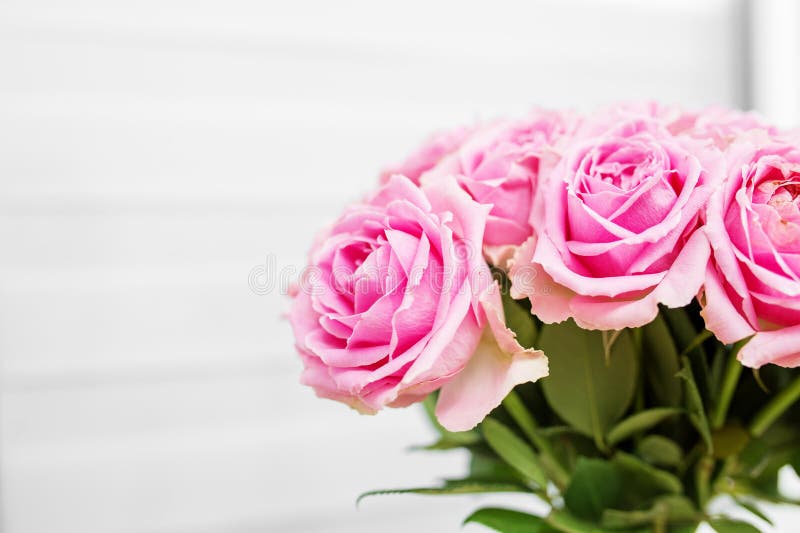 Bouquet of Flowers Roses. Background for the Postcard. Copy Space Stock ...