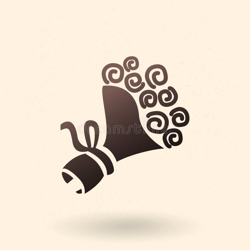 Bouquet of Flowers Vector Basic Icon Stock Illustration - Illustration ...