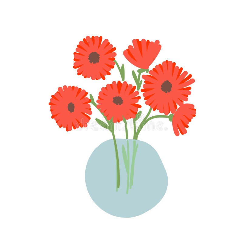 Bouquet of Flowers. Vector Illustration Stock Vector - Illustration of ...