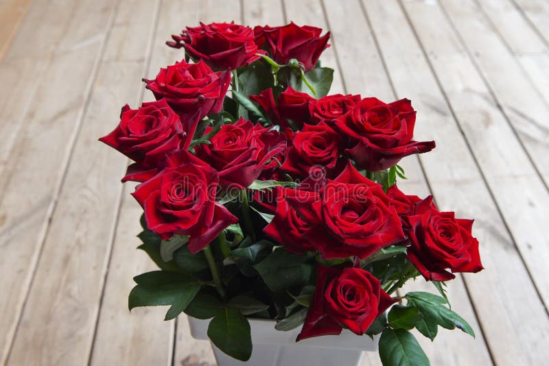 Bouquet of fresh roses stock photo. Image of arrangement - 131739048