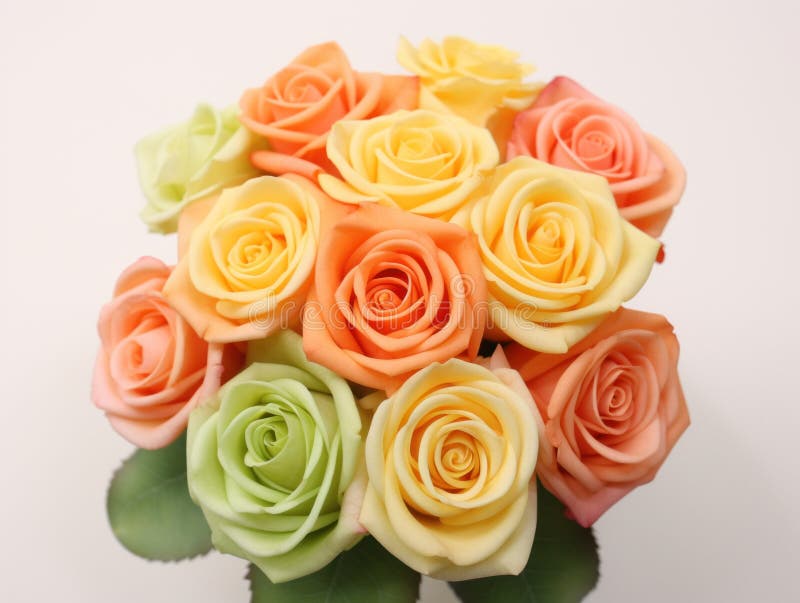 Bouquet of Pastel-colored Roses. the Concept is Beauty and Softness ...