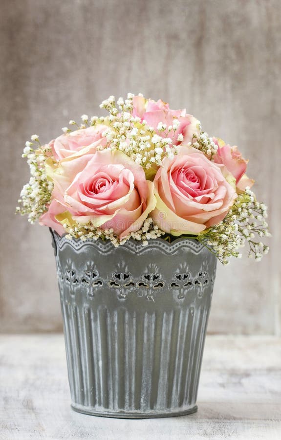 Bouquet of pink roses stock photo. Image of bridal, blossom - 39003348