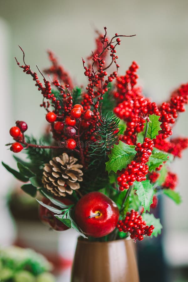 Bouquet from red berries stock photo. Image of green - 45630460