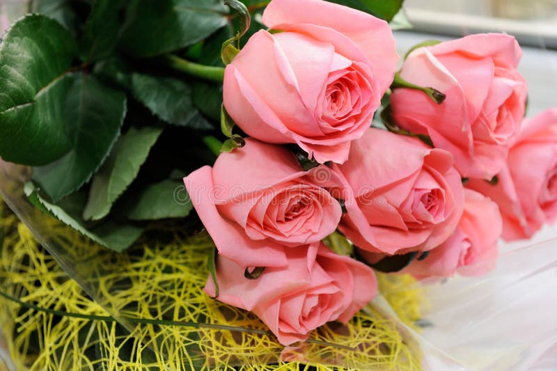 Bouquet of roses decorated stock image. Image of coral - 46661495