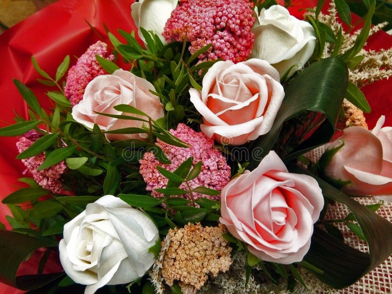 Bouquet of Pink Roses - Romania Stock Photo - Image of constructions ...