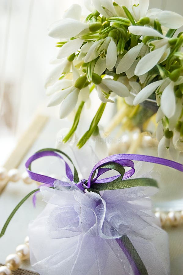 Bouquet of snowdrops stock photo. Image of beautiful - 18363490