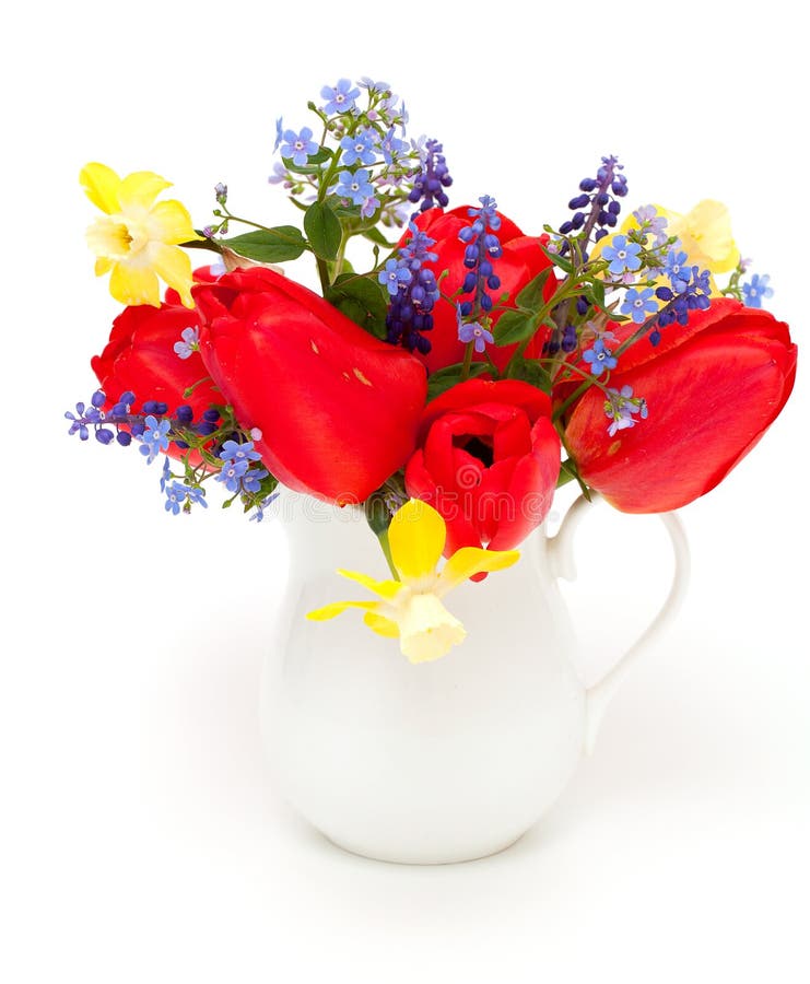 Bouquet of spring flowers stock photo. Image of forgetmenot - 28450896