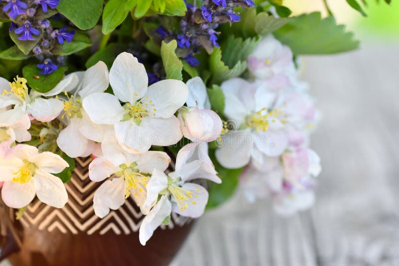 Bouquet of Spring Flowers in Sunshine. Close-up Stock Photo - Image of ...