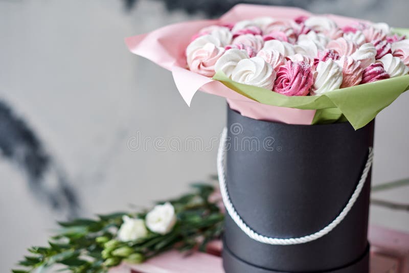 Bouquet of Sweet Cakes. Gift in a Beautiful Package Stock Photo - Image ...