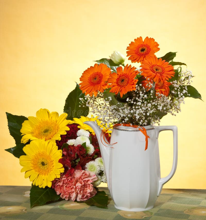 Bouquet in vase stock photo. Image of leaf, nature, beautiful - 25429432