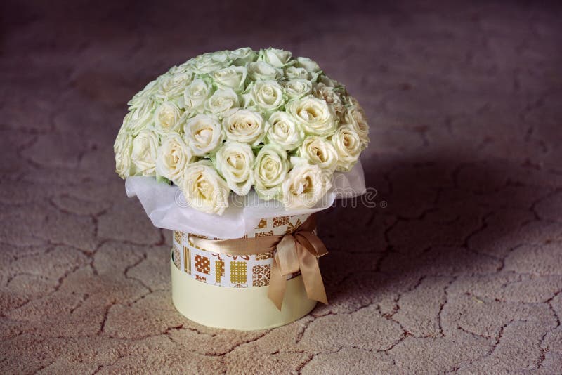 Bouquet of white roses stock photo. Image of present - 61144806