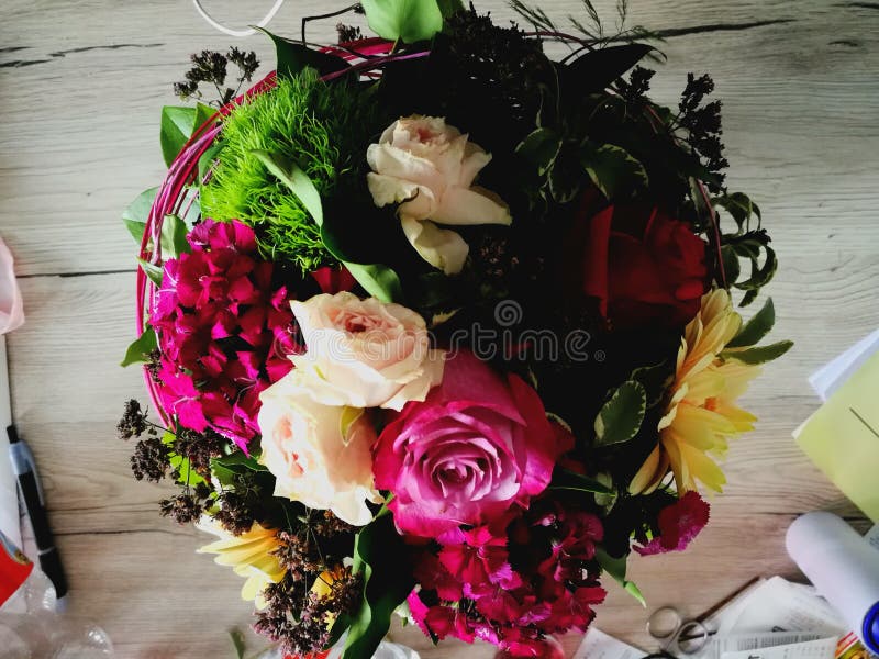 A bouquet of nice flowers stock image. Image of flowering - 169400047