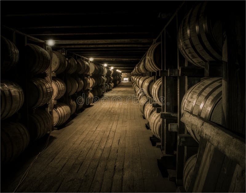 Bourbon Aging in the Rickhouse Stock Image - Image of alcohol, spirits ...