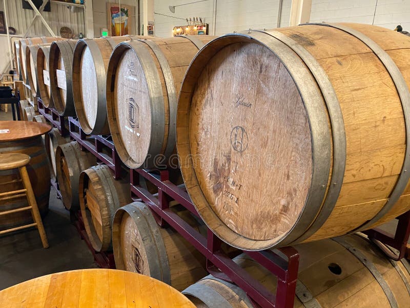 Bourbon Barrel Aged Beer in a Brewery Editorial Photography - Image of ...