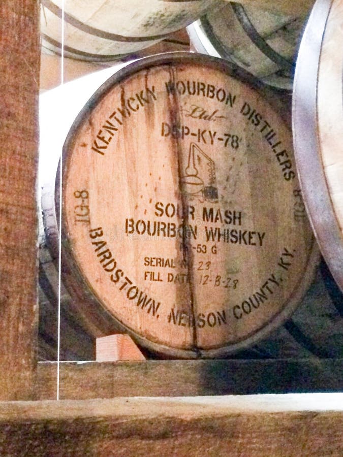 Mash in Oak Barrel Fermentation Tanks Inside Stone Distillery. Stock ...