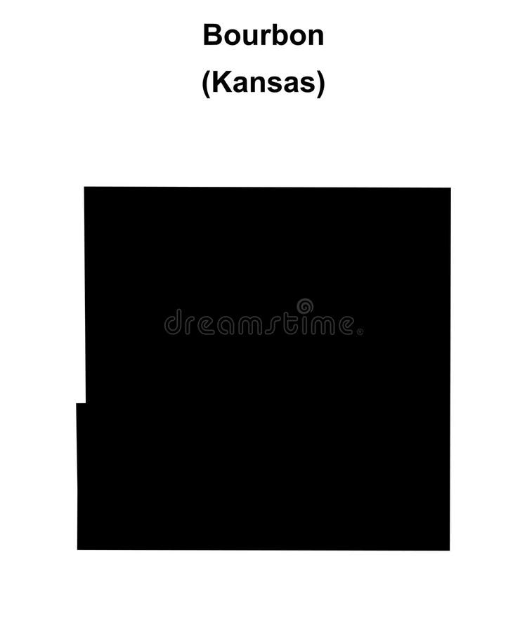 Bourbon outline map stock vector. Illustration of boundary - 361547420