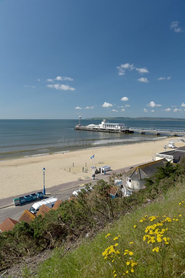 Bournemouth Pier and Promenade in Dorset Stock Photo - Image of sand ...