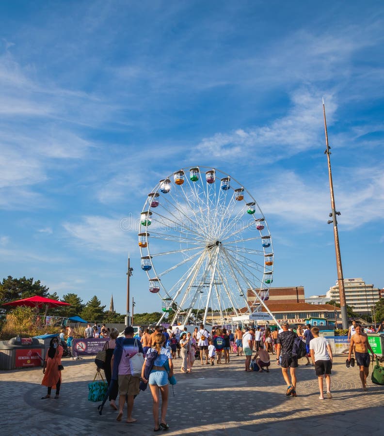 Bournemouth`s Big Wheel on a Sky Blue Background Editorial Image ...