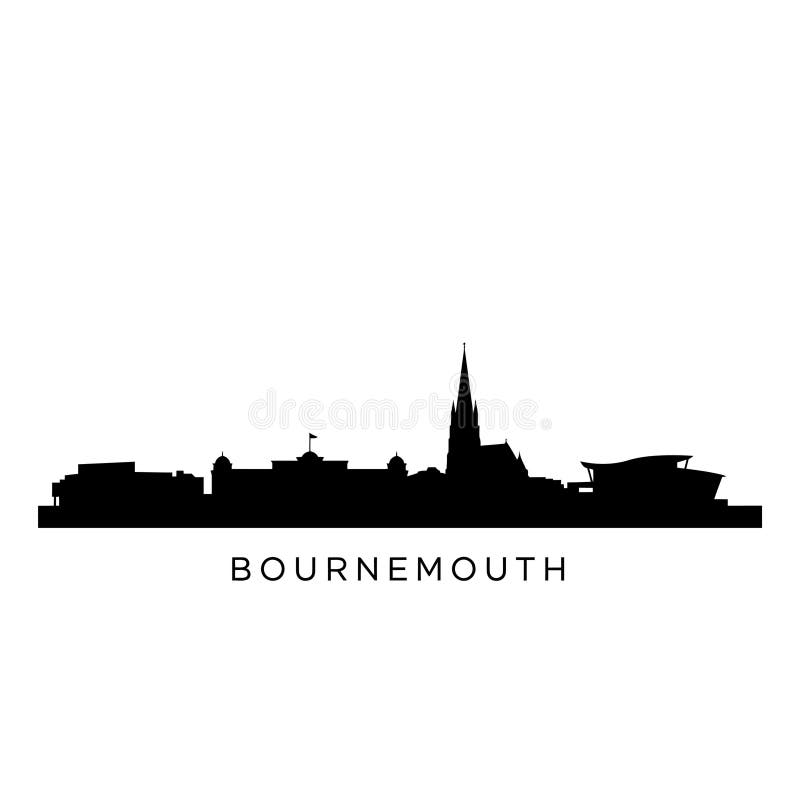 Bournemouth Skyline Silhouette Stock Illustrations – 11 Bournemouth ...