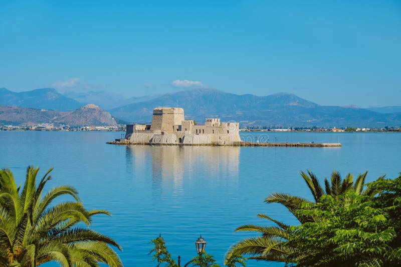 Bourtzi Castle in Nafplio, Greece Stock Image - Image of building ...