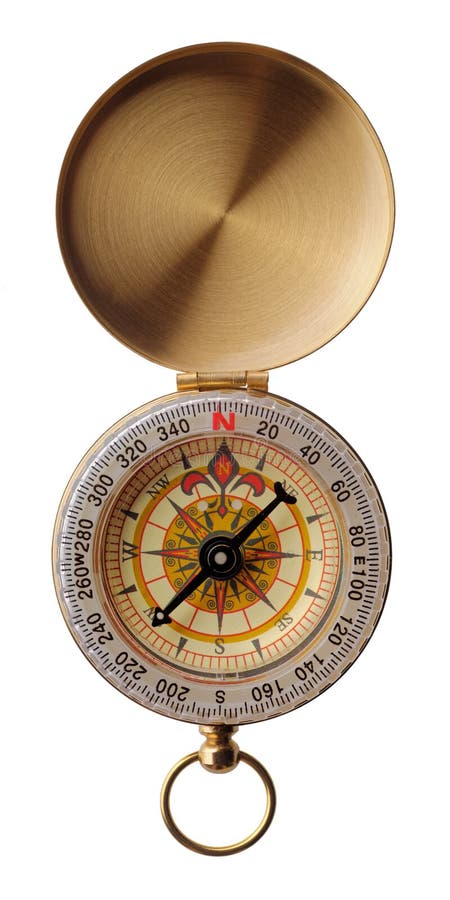 Boussole d'or simple photo stock. Image du north, topographie - 32718256