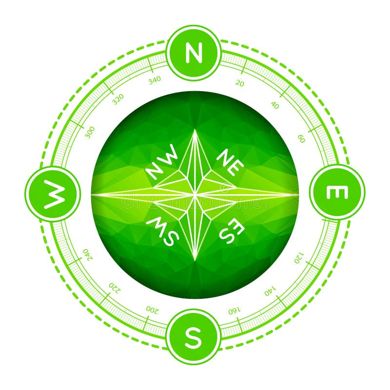 Boussole De Style Triangulaire Moderne Illustration de Vecteur ...