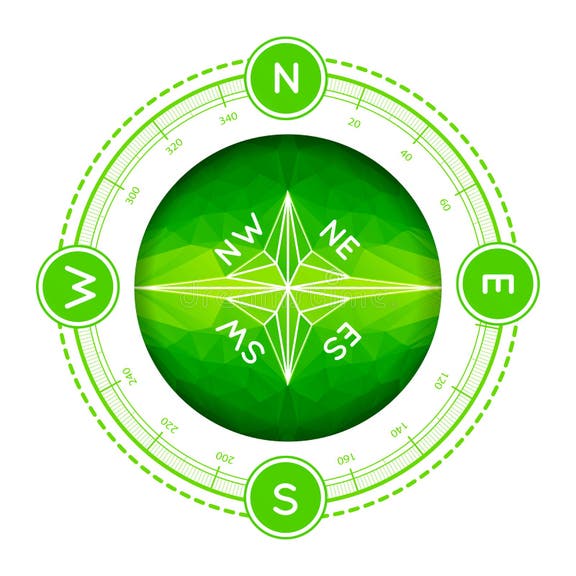 Boussole De Style Triangulaire Moderne Illustration de Vecteur ...