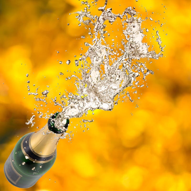 Bouteille De Champagne Dans L'explosion Image stock - Image du beau ...