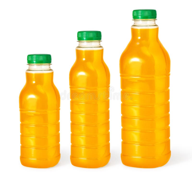 Bouteille De Jus De L'orange Trois Photo stock - Image du nourriture ...