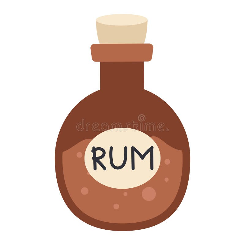 Bouteille De Pirate Au Rhum. Illustration Vectorielle Illustration de ...