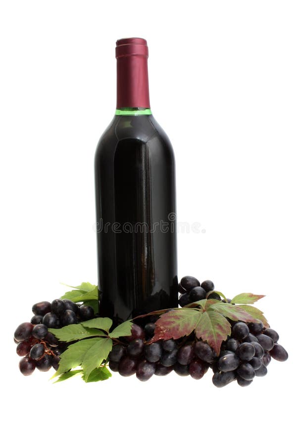 Bouteille De Vin Rouge D'isolement. Photo stock - Image du boissons ...
