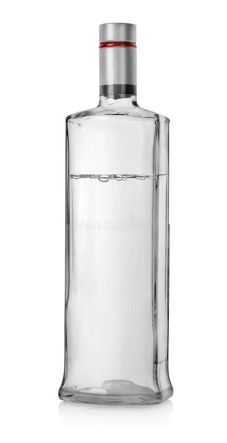 Bouteille De Vodka Avec Le Cache Image stock - Image du blanc, personne ...