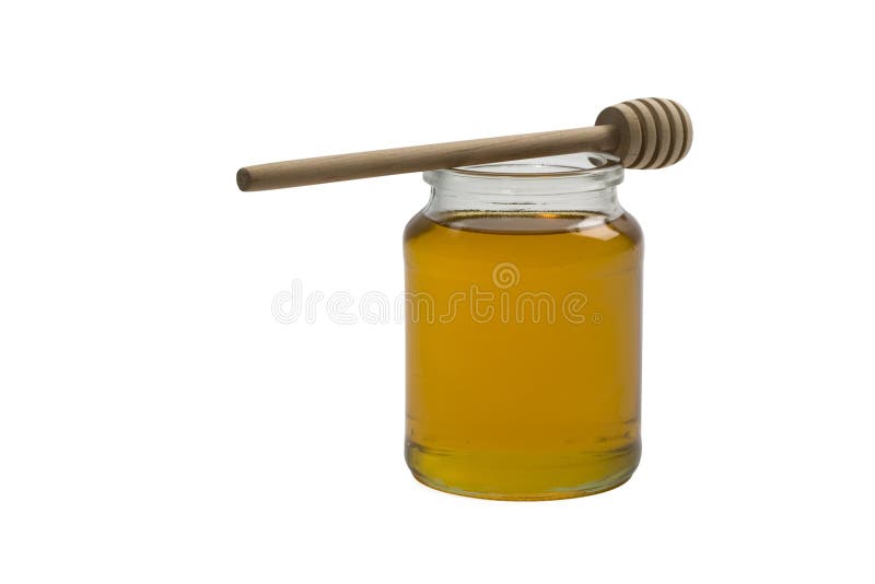 Miel de bouteille photo stock. Image du blanc, plastique - 7281240