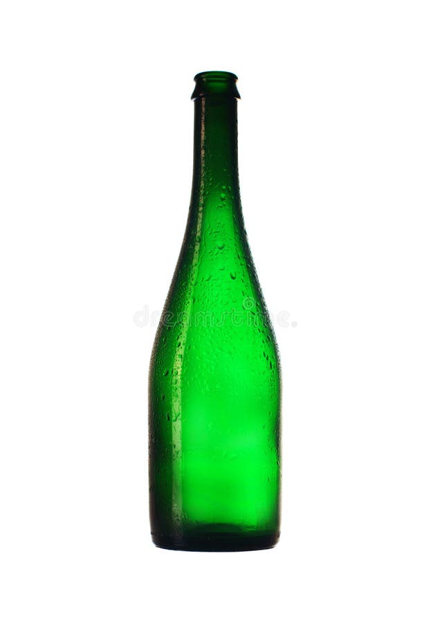 Bouteille Verte Vide De Champagne Image stock - Image du vert, glace ...