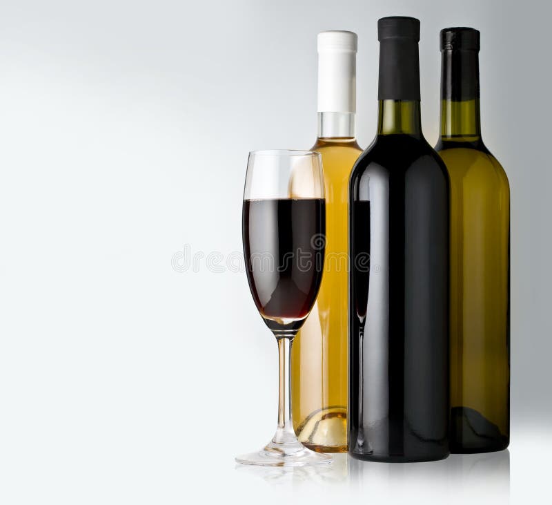 Bouteilles De Vin Blanc Et Rouge Image stock - Image du saveur ...