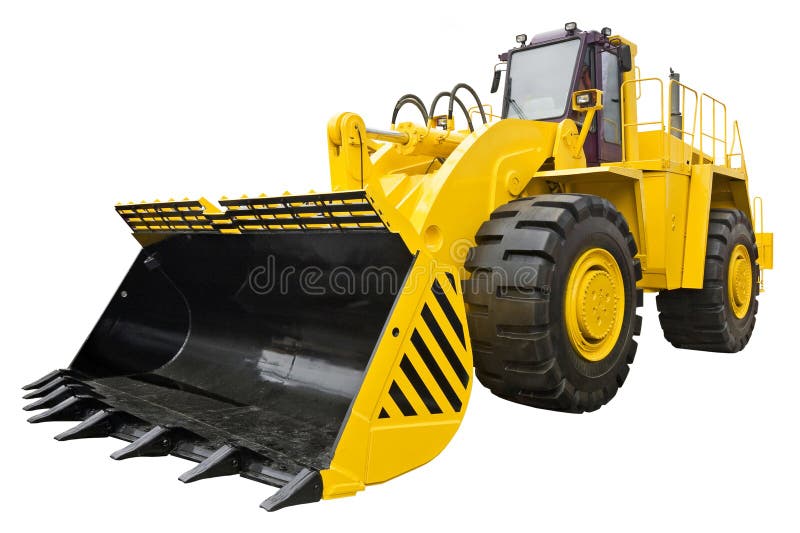 Bouteur D'isolement Sur Le Blanc Image stock - Image du machine, roue ...