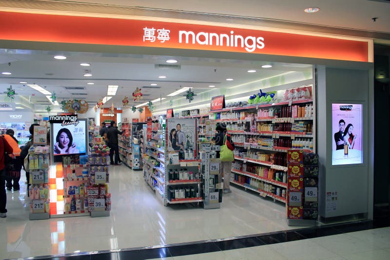 Boutique De Mannings à Hong Kong Image stock éditorial - Image du photo ...