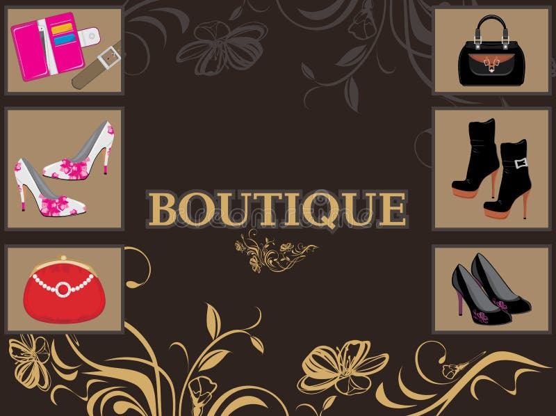 Boutique. Design for shop stock vector. Illustration of clothing - 74656677