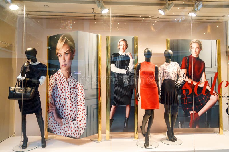 Boutique display window stock photo. Image of clothes - 45580876