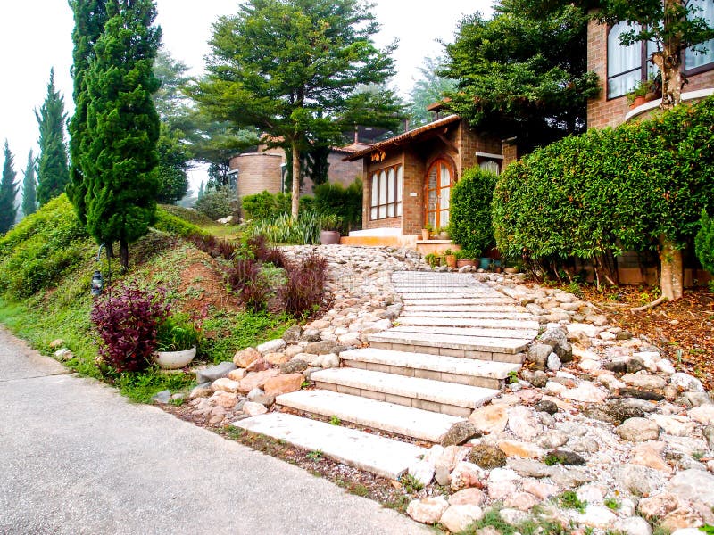 Boutique style house stock image. Image of resort, stairs - 61975923