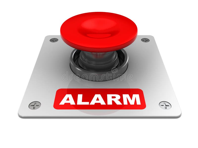 Bouton d'alarme illustration stock. Illustration du rouge - 15662457