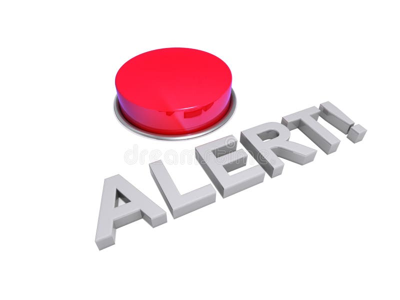 Bouton d'alerte rouge illustration stock. Illustration du plastique ...